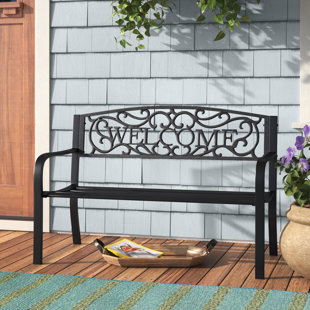Wayfair | Metal Patio Benches You'll Love in 2022