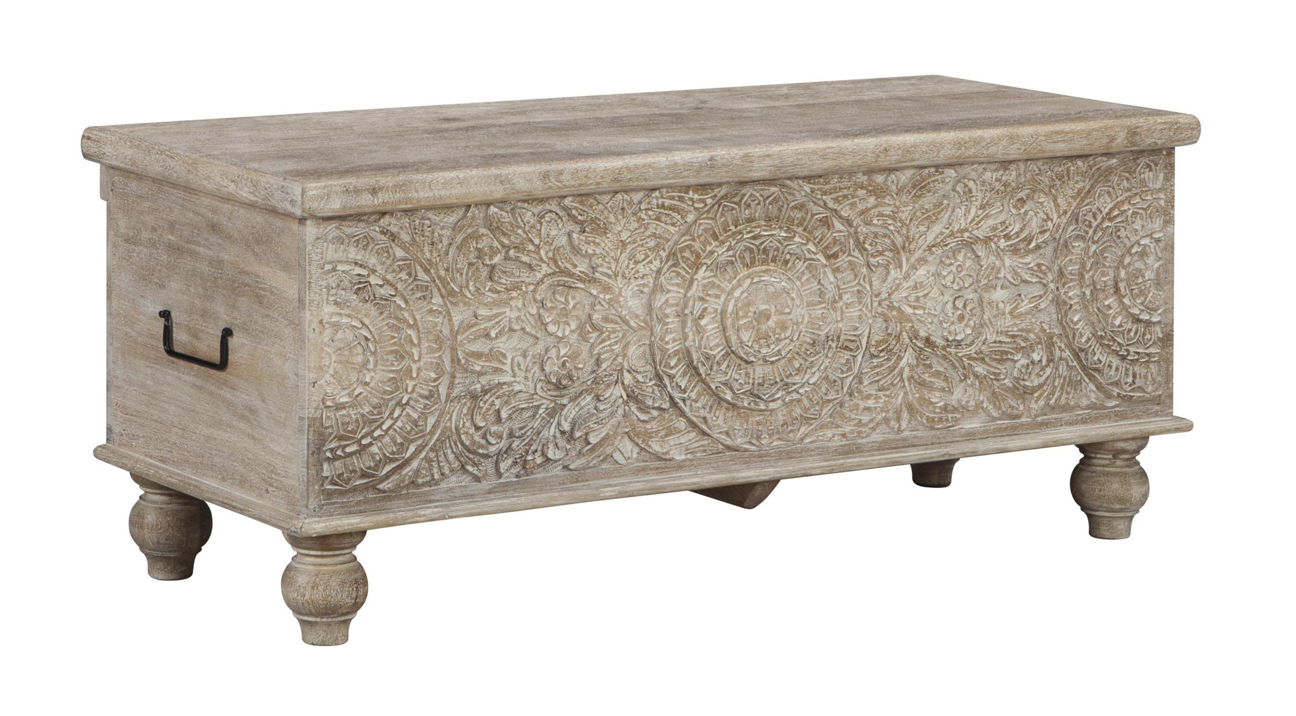 Bungalow Rose Maida Wood Flip Top Storage Bench & Reviews | Wayfair