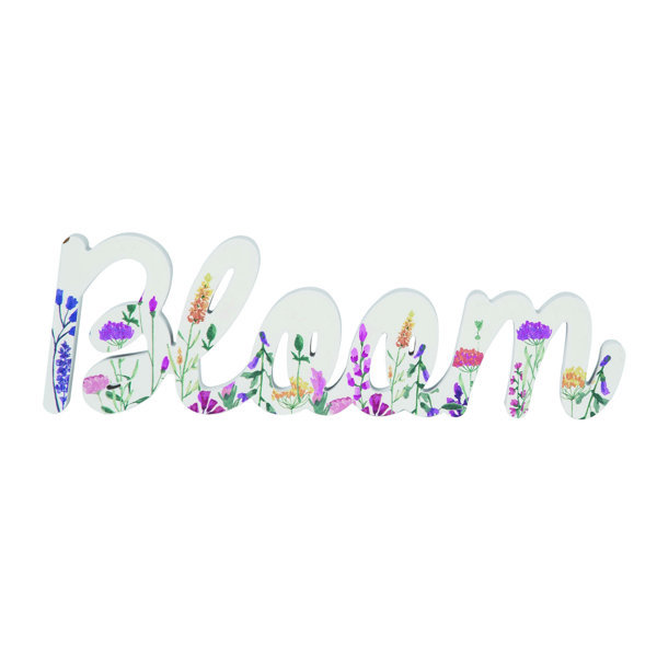 Wrought Studio Cottagecore Bloom Sign Wall Décor | Wayfair