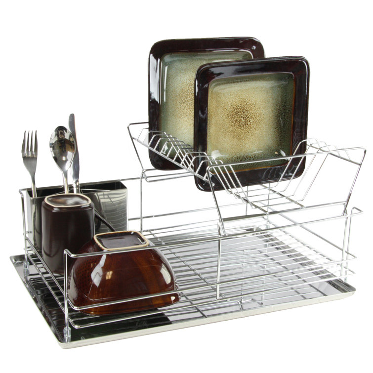 Mega Chef Metal 2 Tier Dish Rack & Reviews | Wayfair