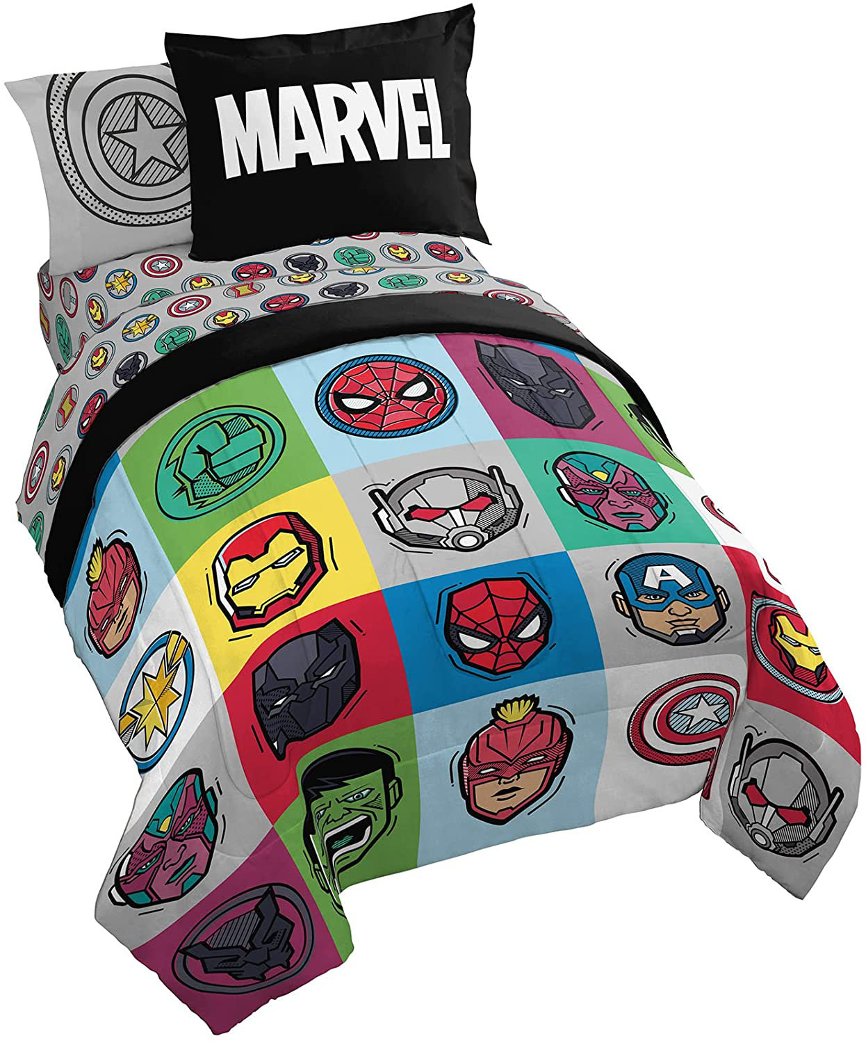 Marvel Avengers Pop Reversible Comforter Set | Wayfair