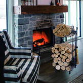 Red Barrel Studio® Herwald 12'' W Metal Log Rack & Reviews | Wayfair