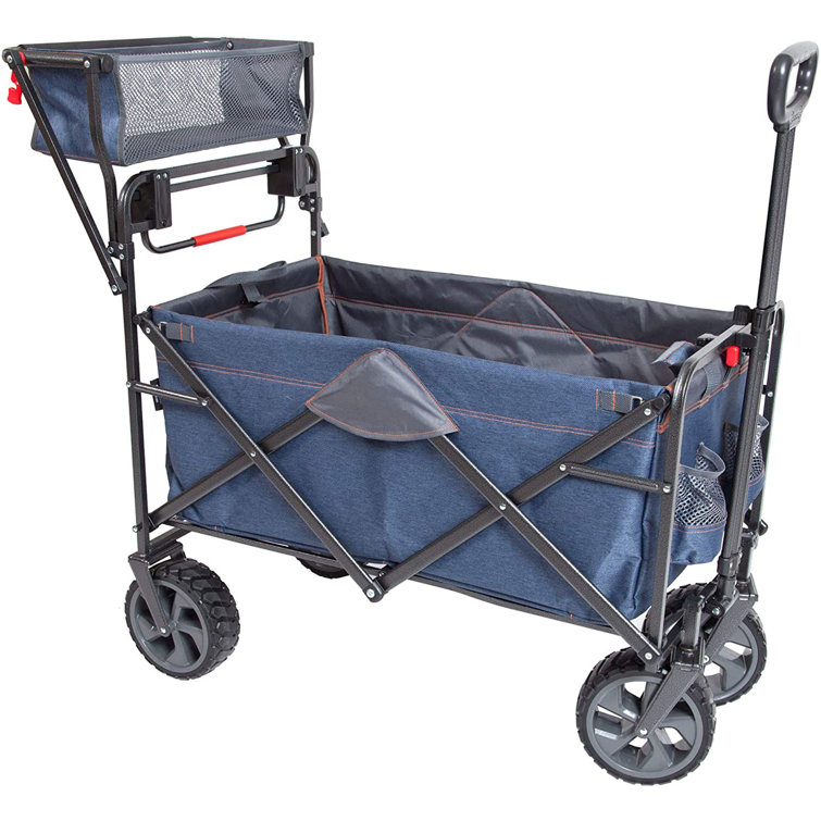 Mac Sports Collapsible Folding Heavy Duty Push Pull Utility Cart Wagon ...