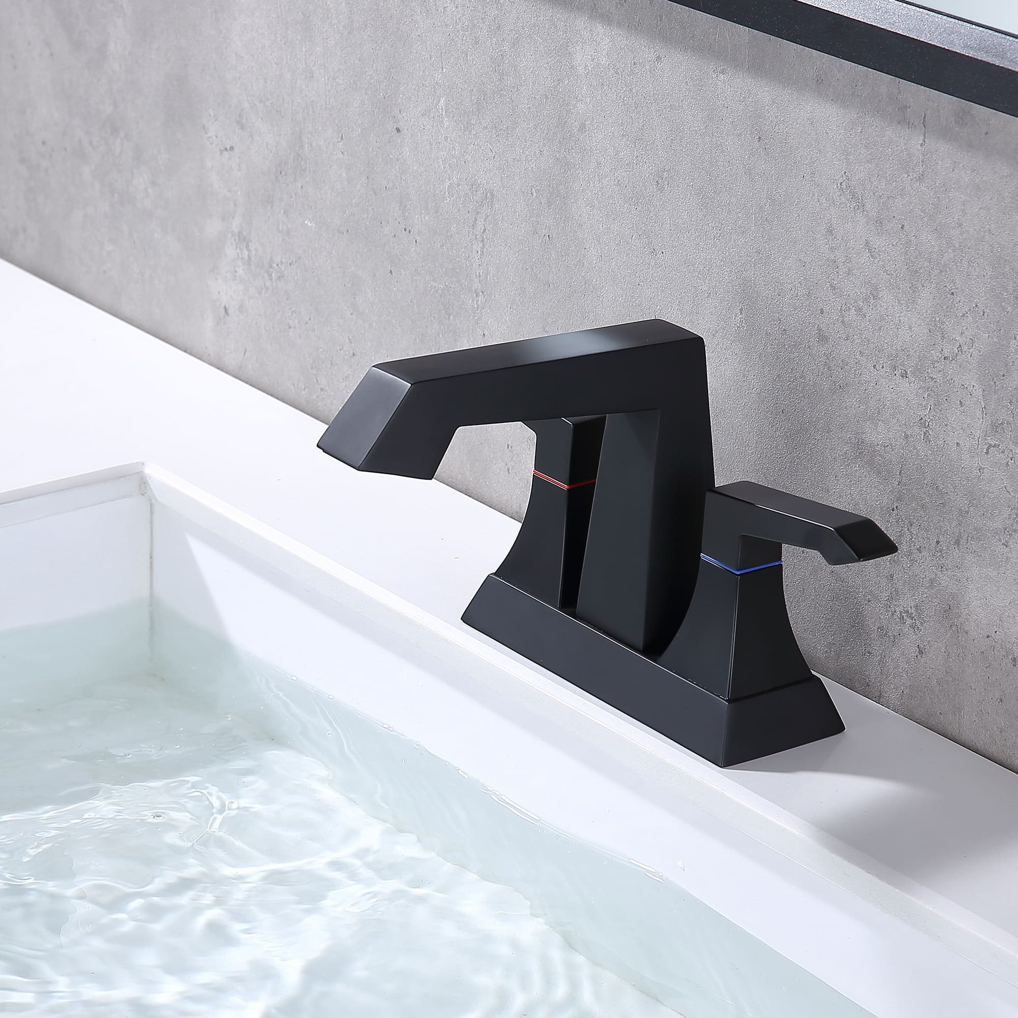 KIKO HOME Centerset Faucet 2-handle Bathroom Faucet with Drain Assembly ...