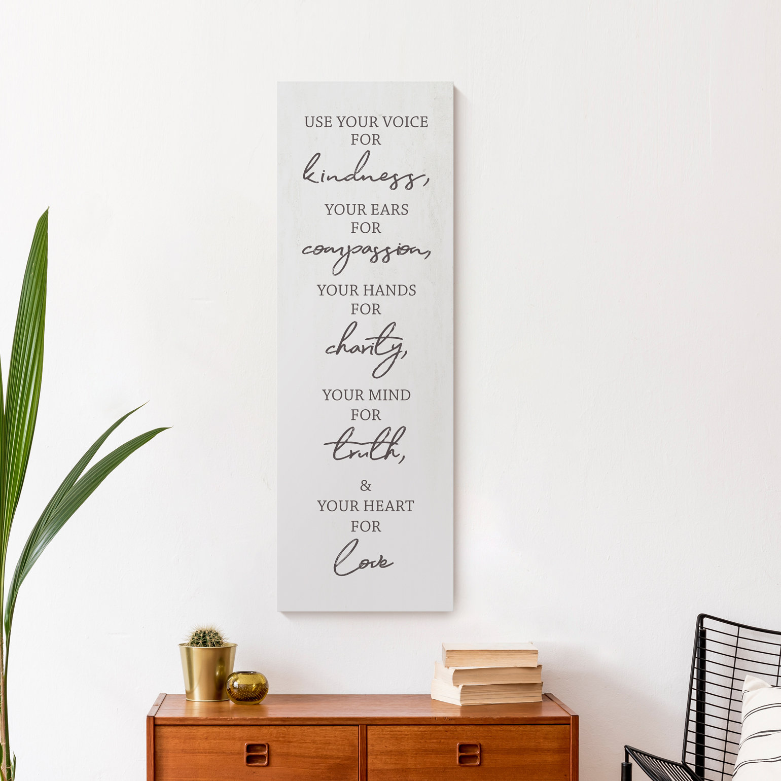 Trinx Use Your Voice For Kindness - Unframed Textual Art on Canvas ...