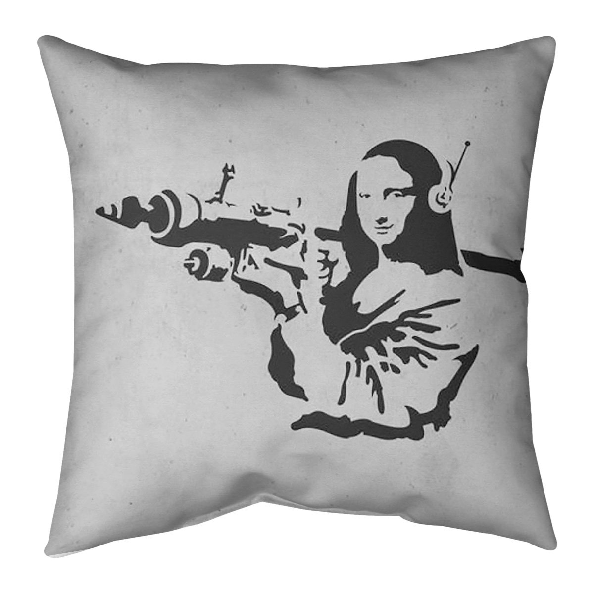 East Urban Home Mona Lisa Rocket Launcher Plain Pillow Cover | Wayfair