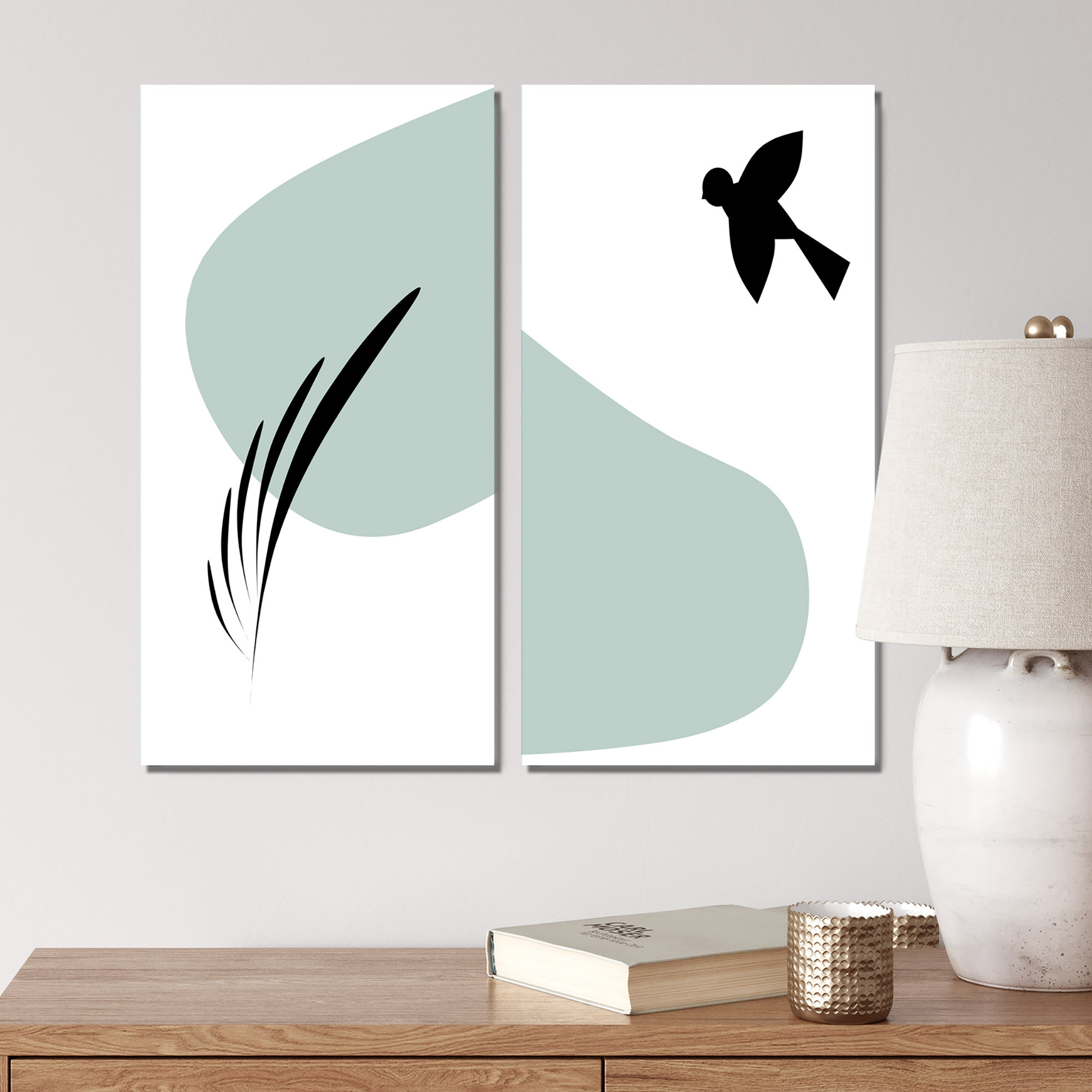 George Oliver Scandinavian Abstract Minimalistic Bird In The Sky ...