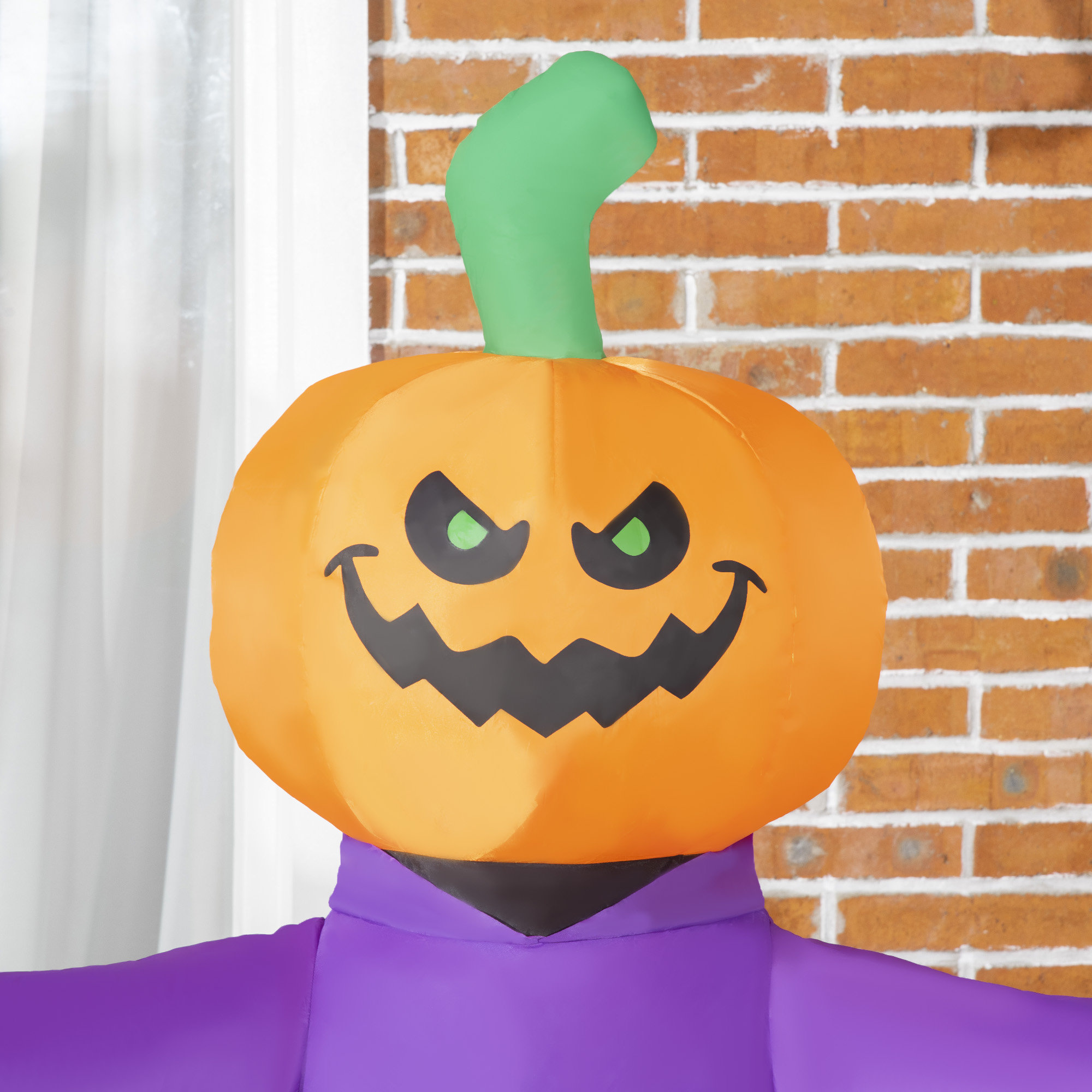The Holiday Aisle® 5Ft Inflatable Halloween Pumpkin Man Reaper, Blow-Up ...