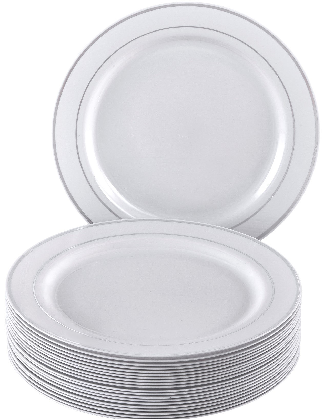 Silver Spoons Heavy Weight Plastic Disposable Appetizer Plate | Wayfair