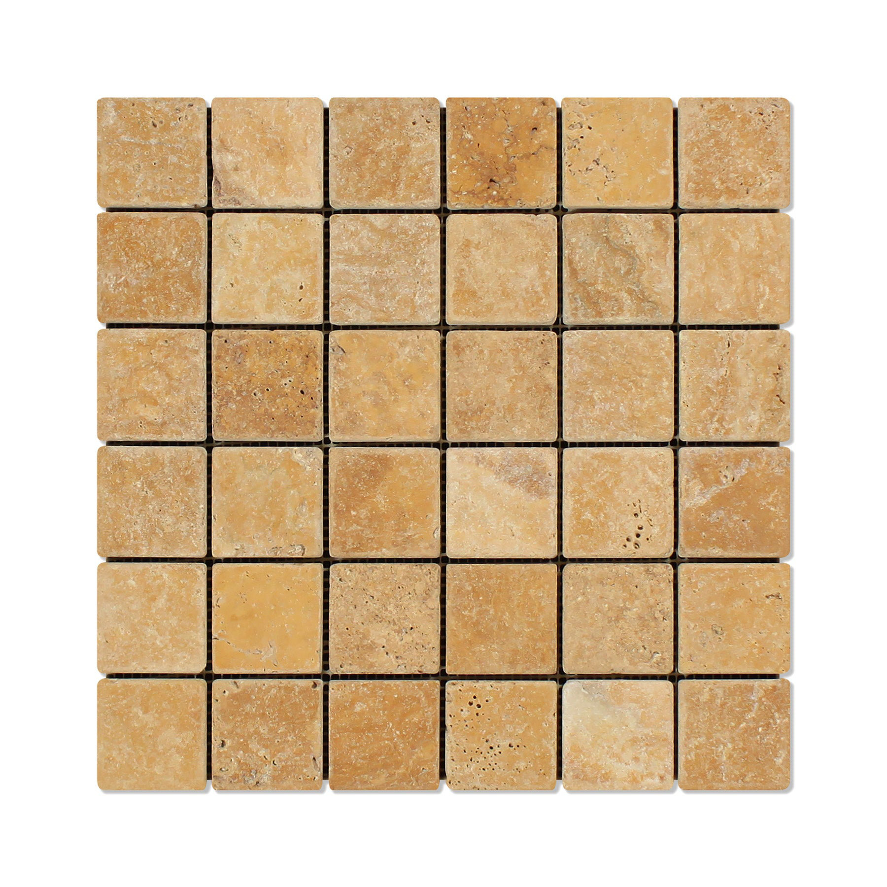 Stone & Tile Shoppe, Inc. Sienna Travertine Grid Mosaic Wall & Floor ...