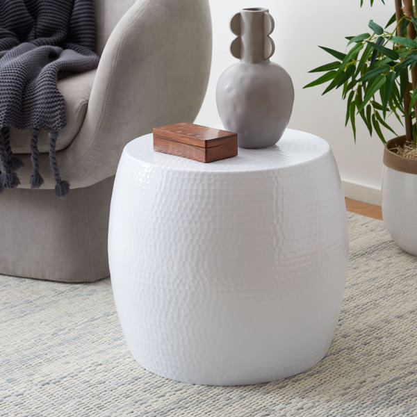 Silver-drum-stool | Wayfair