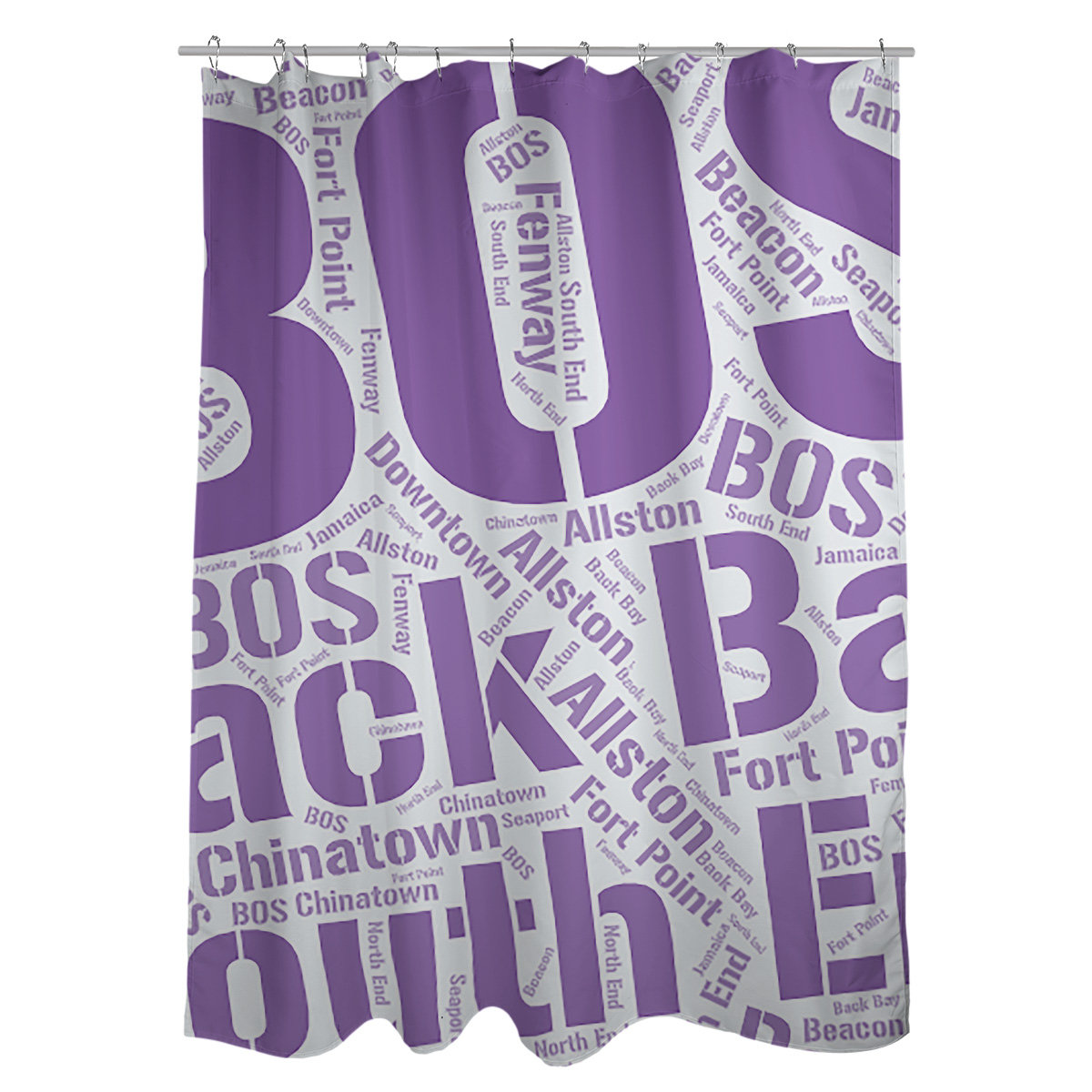 ArtVerse Rand Cites City Barhood Districts Single Shower Curtain | Wayfair