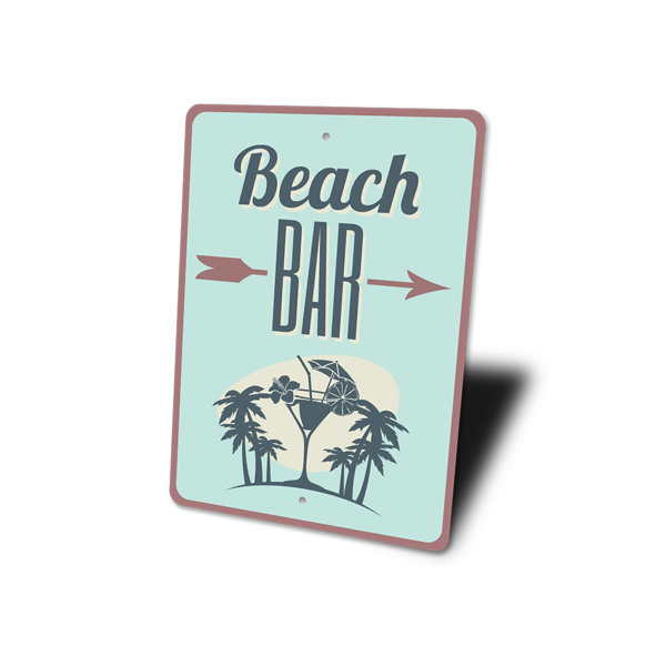 Lizton Sign Shop, Inc Beach Bar Directional Sign | Wayfair