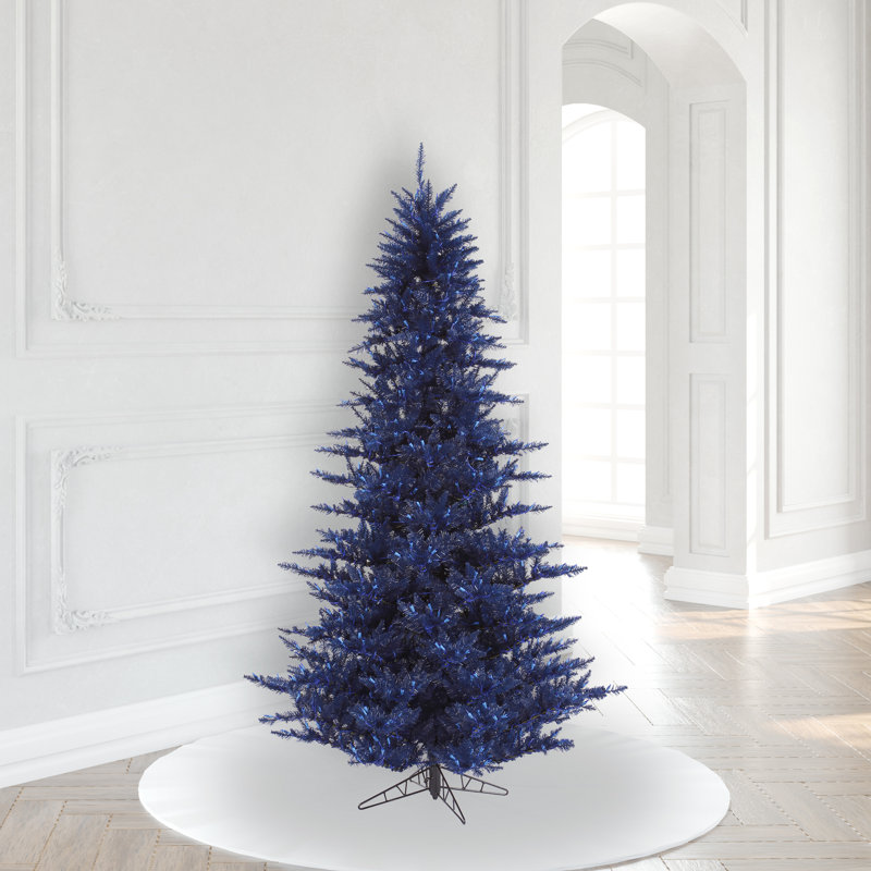 Millwood Pines Navy Blue Fir Artificial Christmas Tree with Stand | Wayfair
