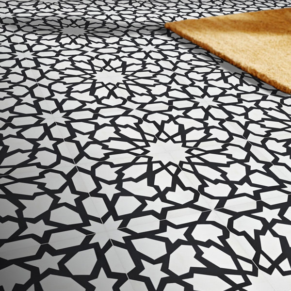 Moroccan Mosaic Tile House Bahja 8" x 8" Cement Patterned Wall & Floor ...