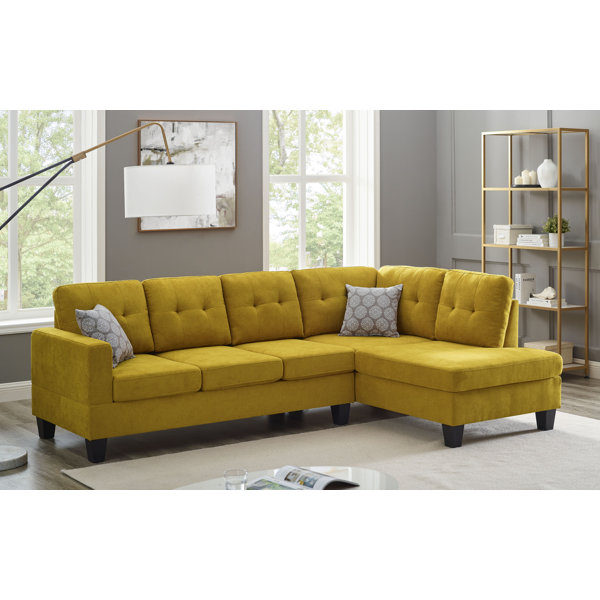 Mustard Yellow Sectional Sofa | Wayfair
