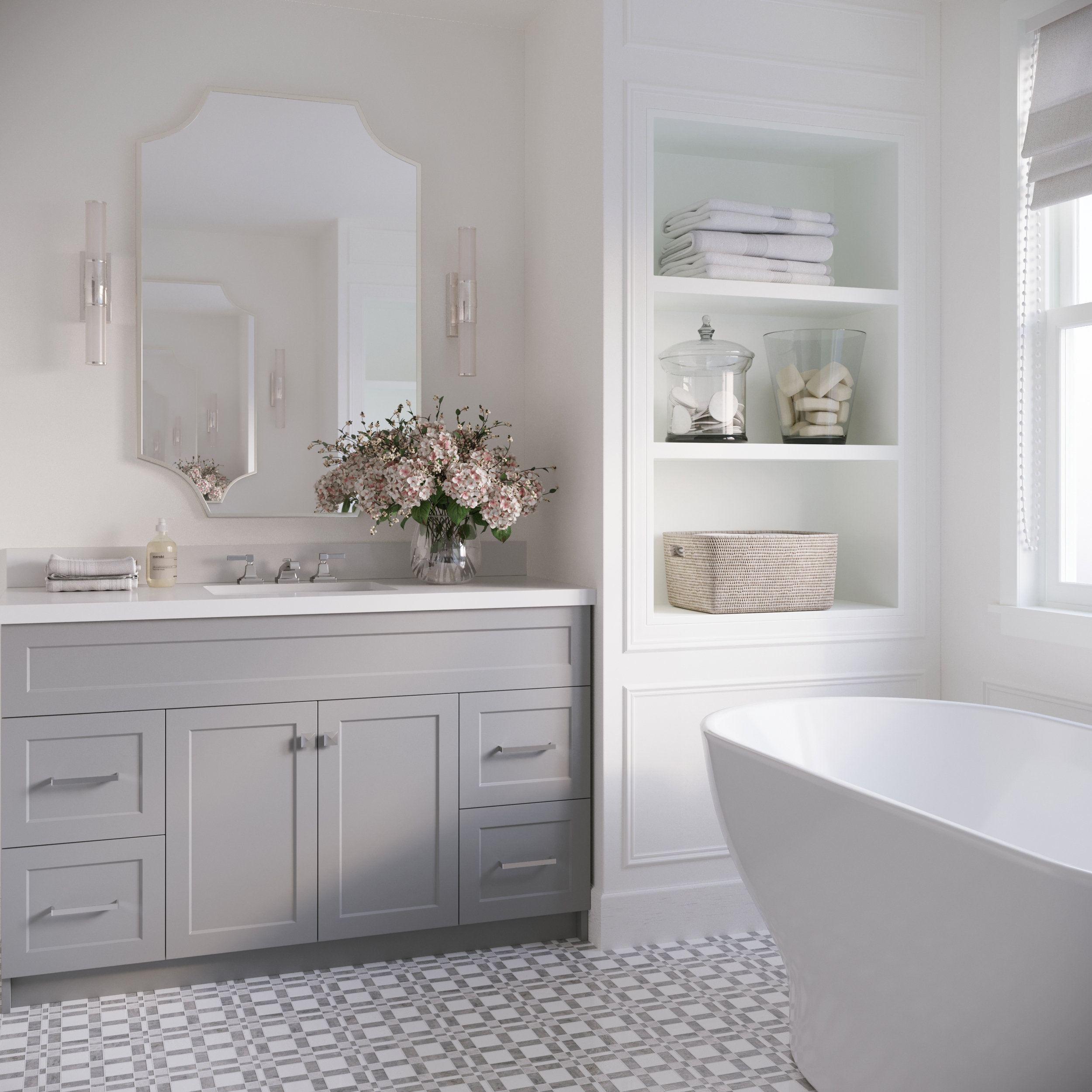 Red Barrel Studio® Hamlet 55" Single Bathroom Vanity Set | Wayfair