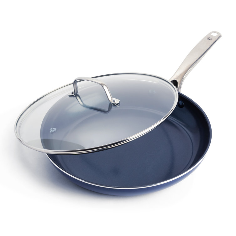 Blue Diamond Ceramic Non-Stick Covered Skillet with lid, 12" & Reviews ...