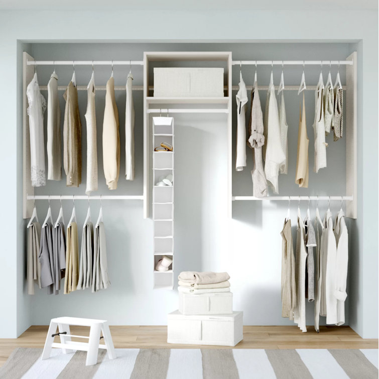 Dotted Line™ Grid 48" W - 96" W Closet System Starter Kit & Reviews ...