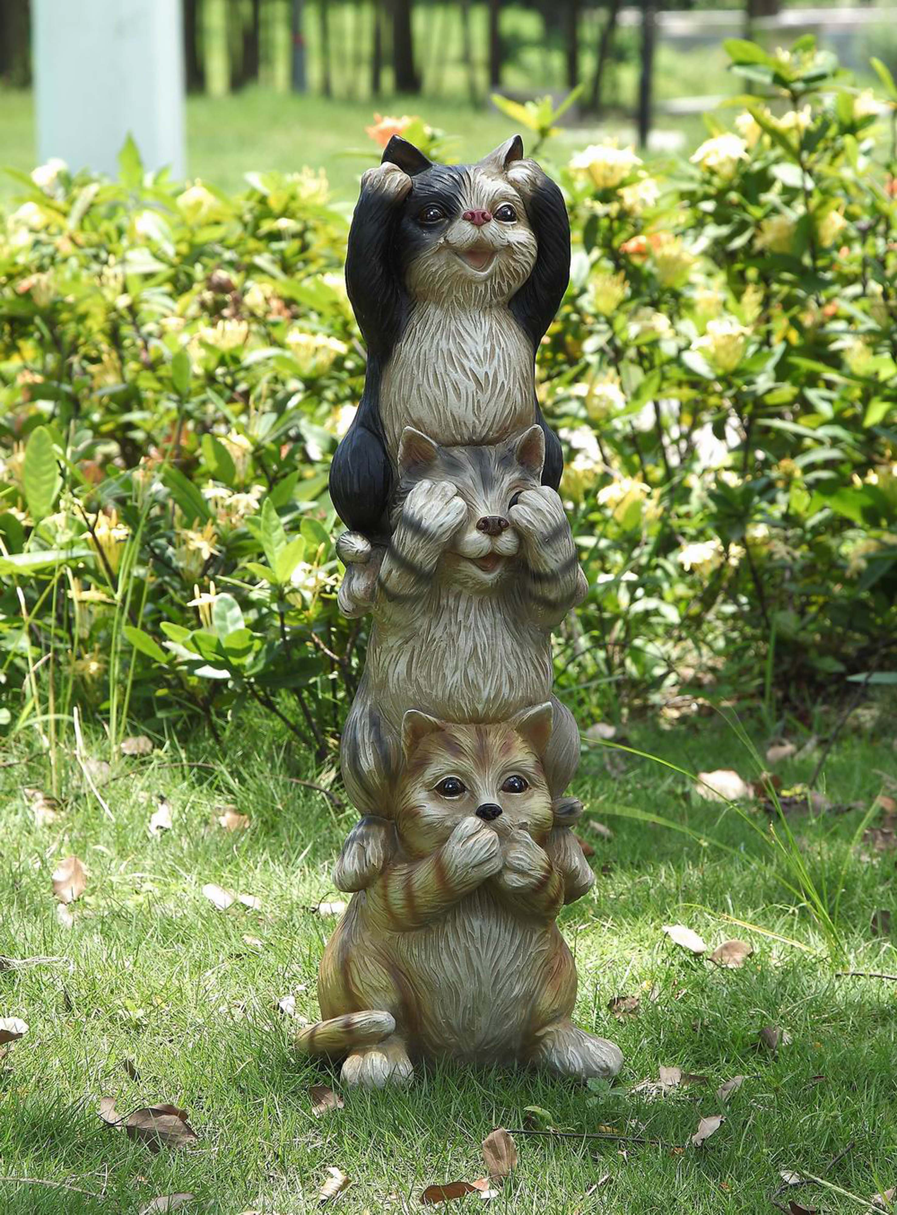 Hi-Line Gift Ltd. Stacking Cats - See, Hear and Speak No Evil Statue ...