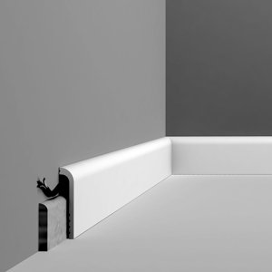 Orac Decor Plastic 1'' Thick x 78.75'' Wide x 4.75" Length Wall Base in ...