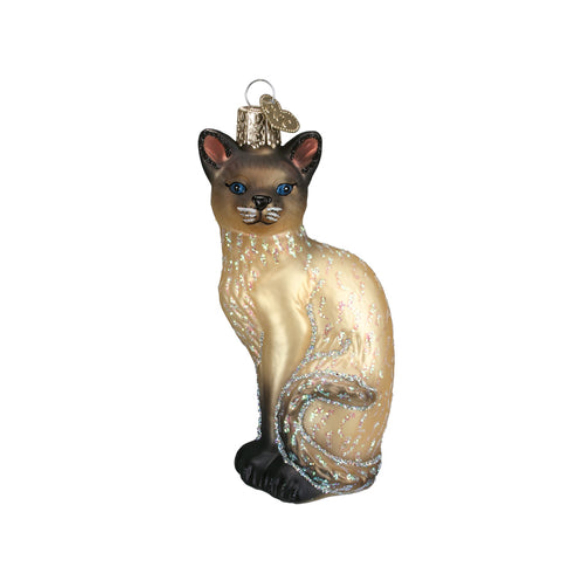 Old World Christmas Siamese Cat Hanging Figurine Ornament | Wayfair