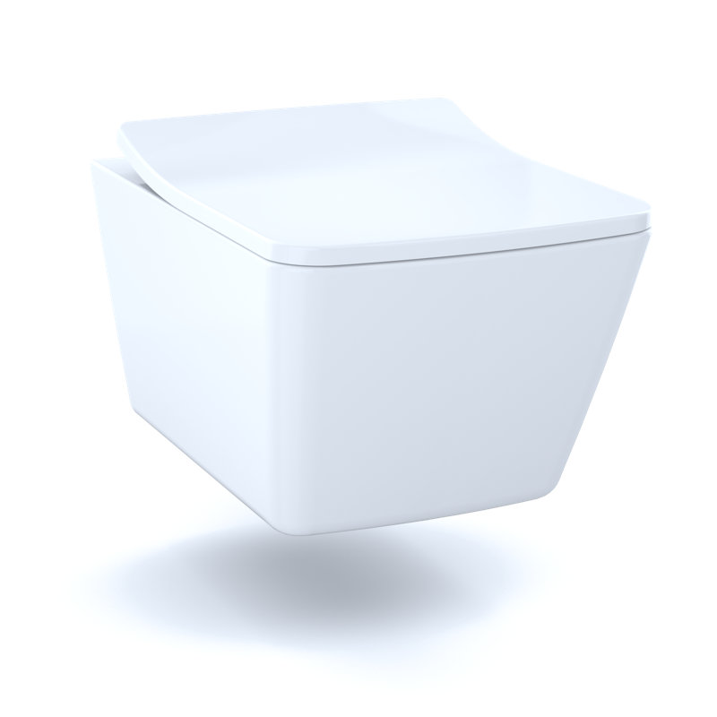 TOTO Dual-Flush Square Wall Hung Toilets with High Efficiency Flush ...