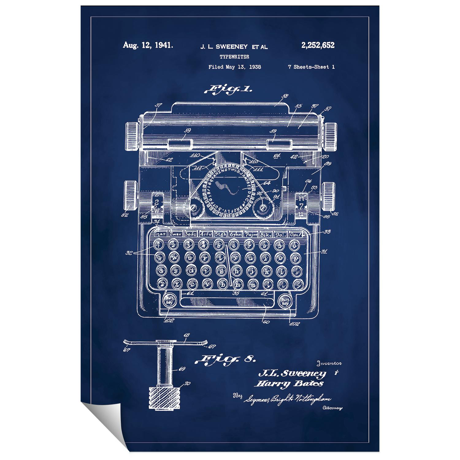 Successories Typerwriter Patent Wall Decal | Wayfair