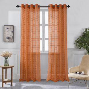 Wayfair | Orange Striped Curtains & Drapes You'll Love in 2022