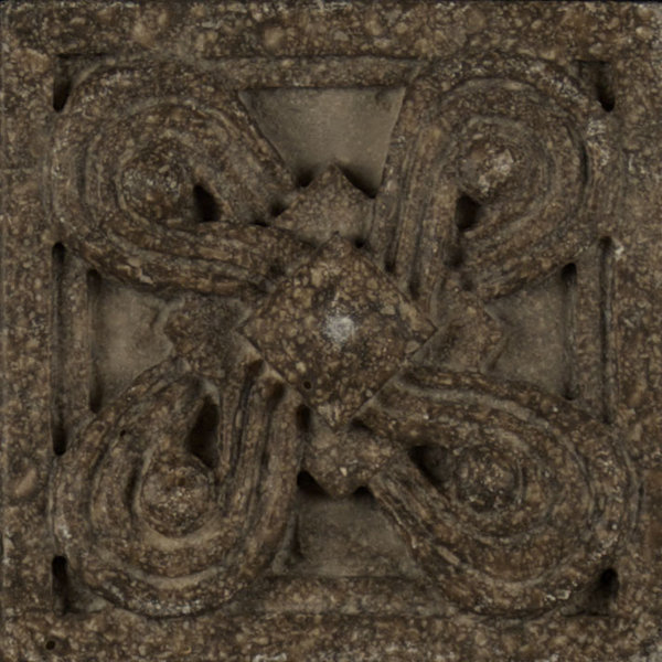 Bedrosians Marmi Di Napoli Deco Insert 2.5" x 2.5" Resin Tile in Dark ...