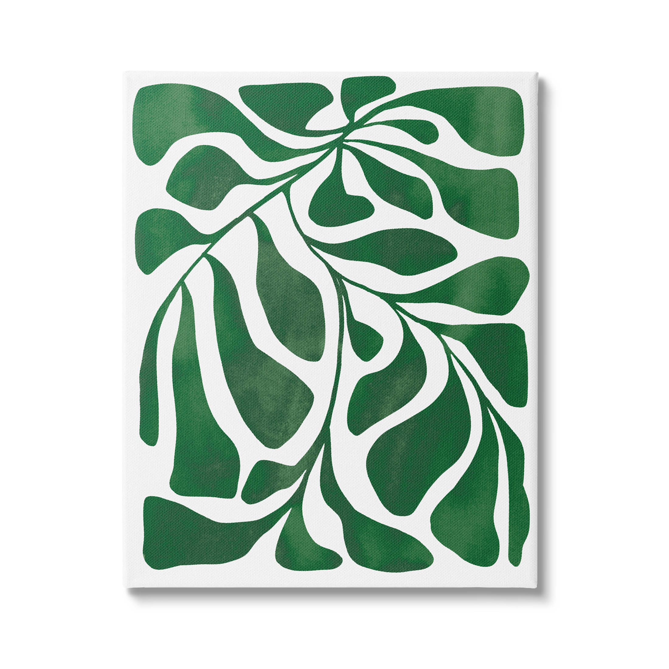 Stupell Industries Abstract Plant Leaf Shapes by - Wrapped Canvas ...