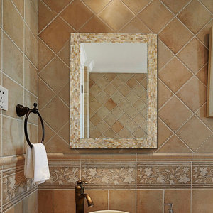 Beachcrest Home Stock Island Rectangle Seashells Wall Mirror & Reviews ...