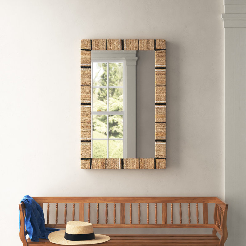 Birch Lane™ Windy Rectangle Seagrass Wall Mirror | Wayfair