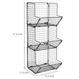 Gracie Oaks Botalla Wall Storage Organizer with Wall Baskets & Reviews ...