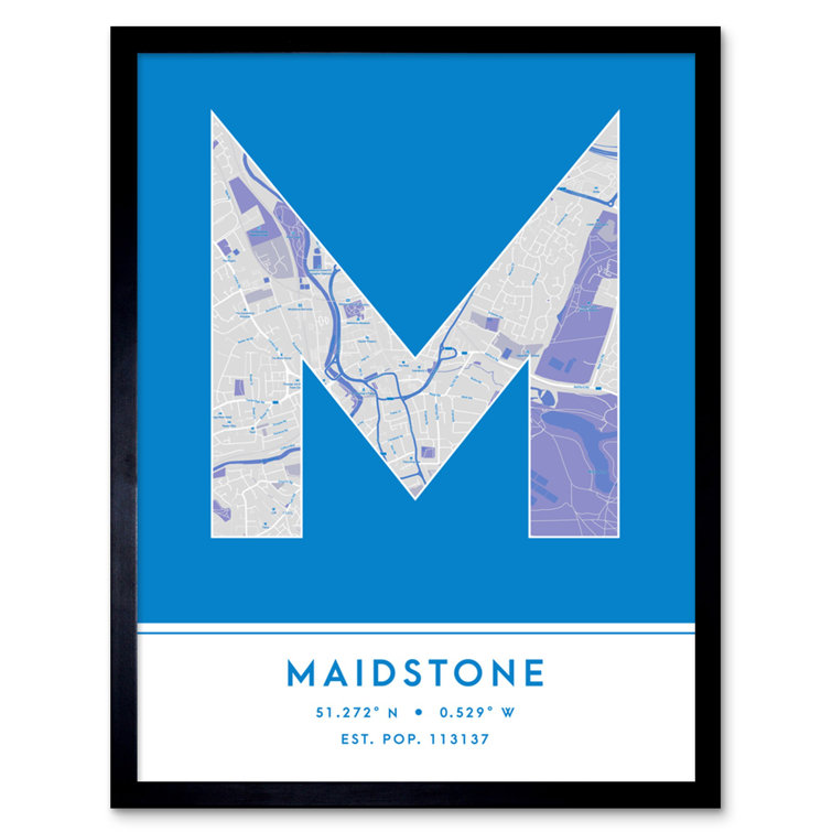 Wee Blue Coo Maidstone City Map Maidstone England United Kingdom City ...