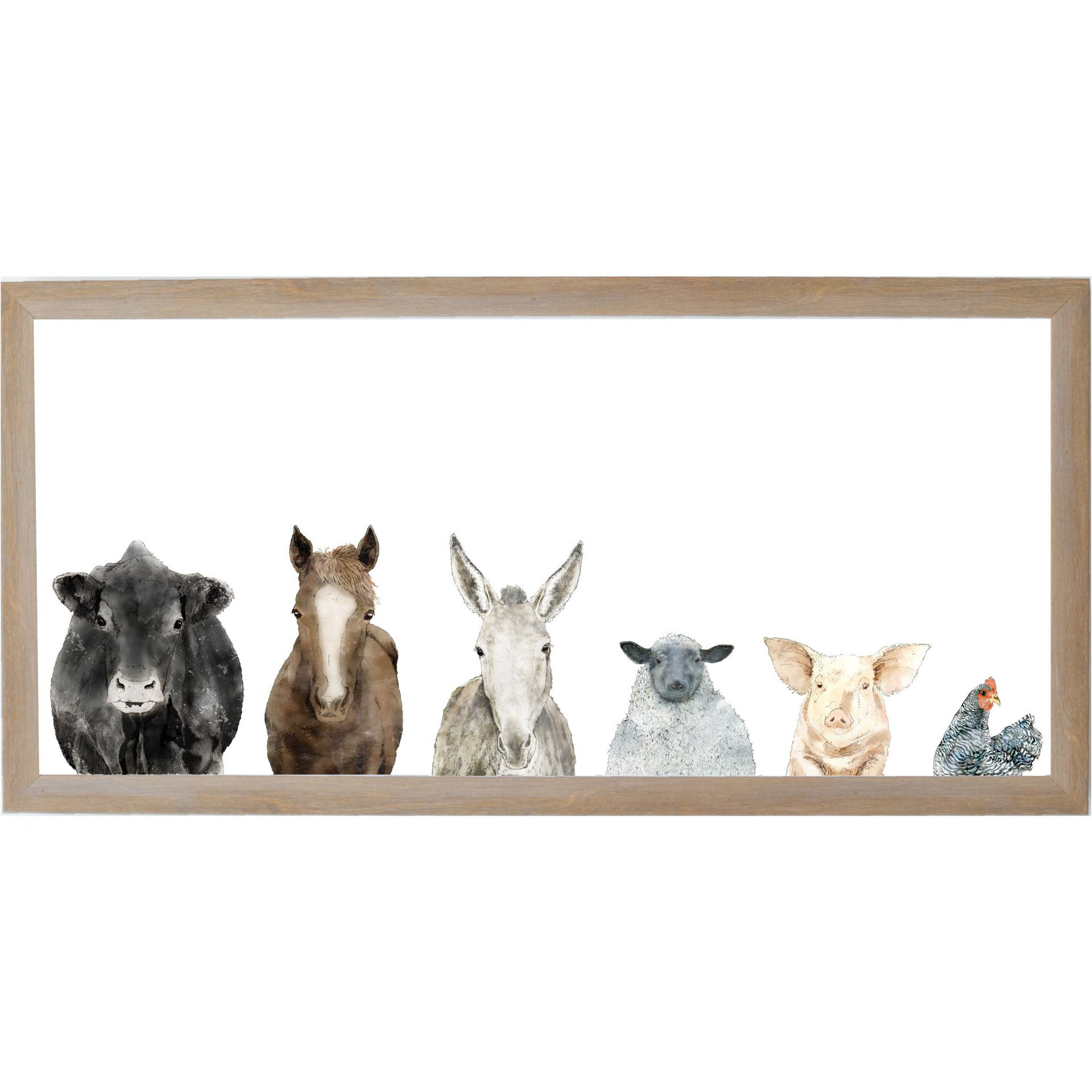Gracie Oaks Farm Animals Wall Mounted Magnetic Tabletop Combo Board ...