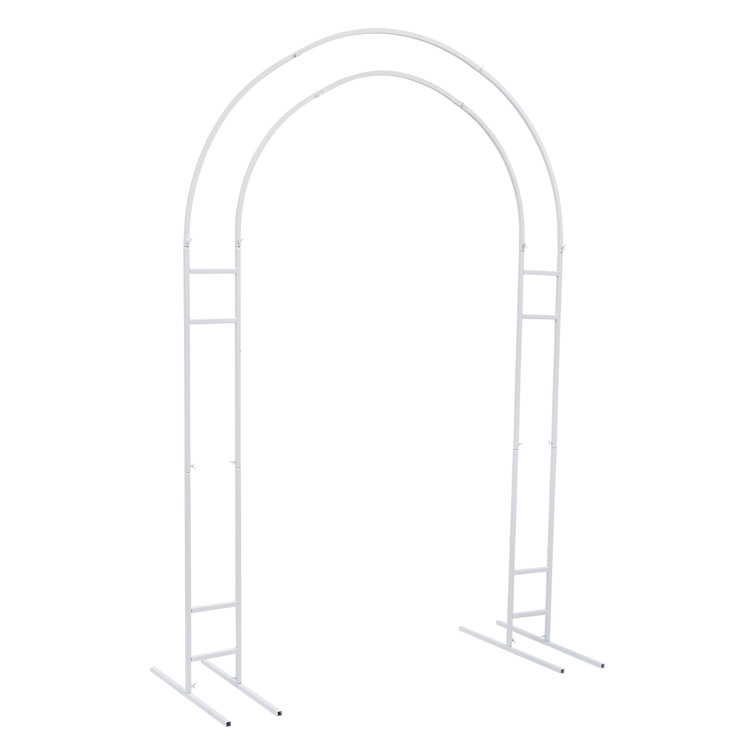 YaoTown 59'' W x 19.7'' D Steel Round Wedding Backdrop Arch, for Garden ...