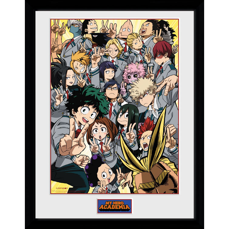 17 Stories My Hero Academia School Group - Picture Frame Graphic Art ...