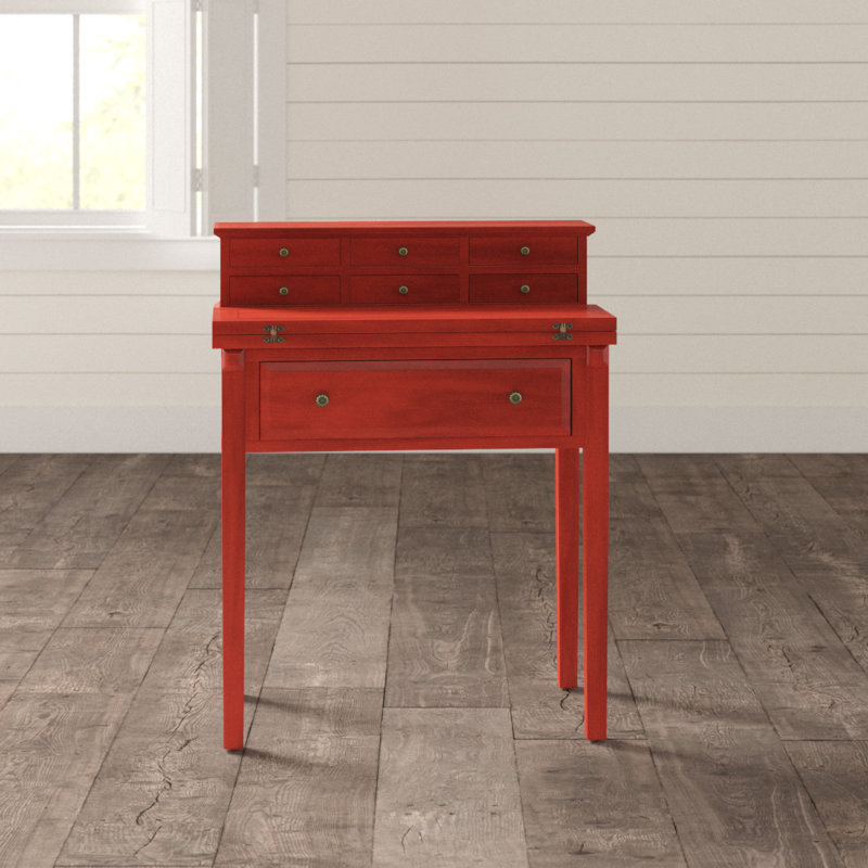 Gallo Solid Wood Secretary Desk with Hutch & Reviews | Birch Lane