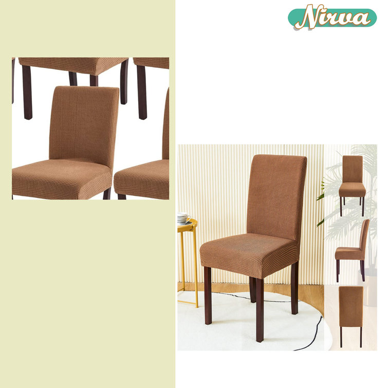 Nirva Vim Removable Box Cushion Dining Chair Slipcover | Wayfair