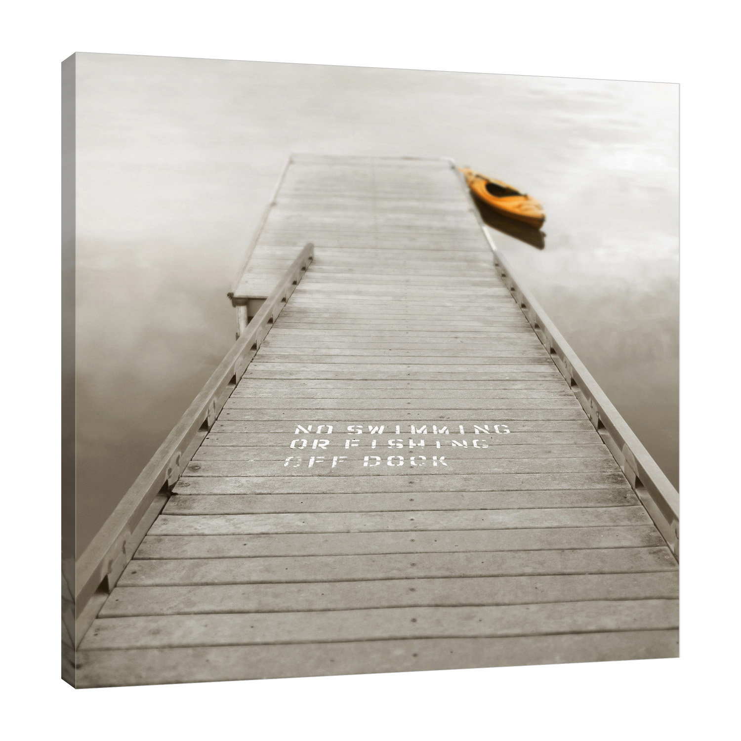 JaxsonRea Nicholas Bell No Swimming by Nicholas Bell - Wrapped Canvas ...