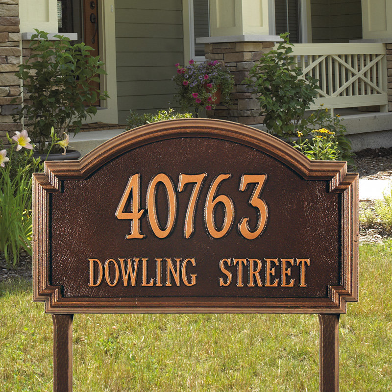 Whitehall Products 2-Line Lawn Address Sign & Reviews | Wayfair