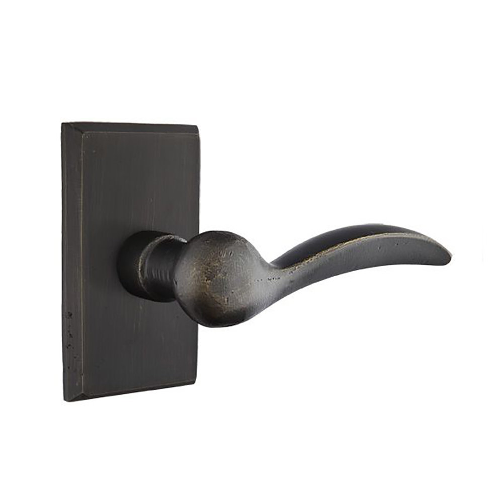 Emtek Durango Privacy (Bed & Bath) Door Lever with Rosette | Wayfair