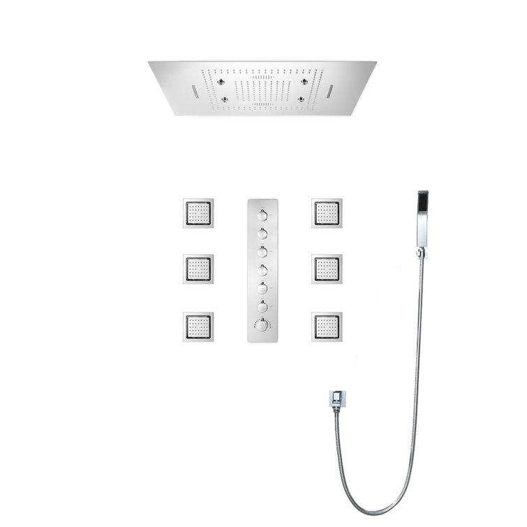 Smart Living&Technology Thermostatic Complete Shower System With Rough ...