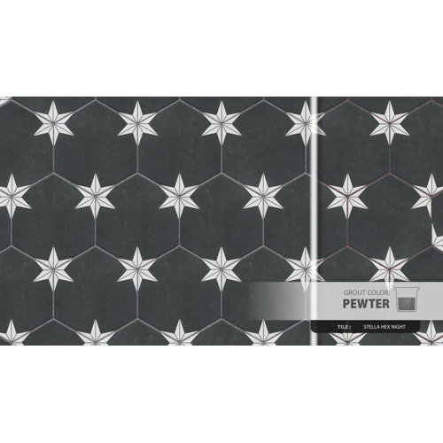 Merola Tile Stella Hex 9" x 10" Porcelain Pattern Wall & Floor Tile ...