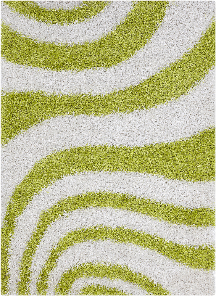 Latitude Run® Milstead Handmade Performance Green; White Rug | Wayfair