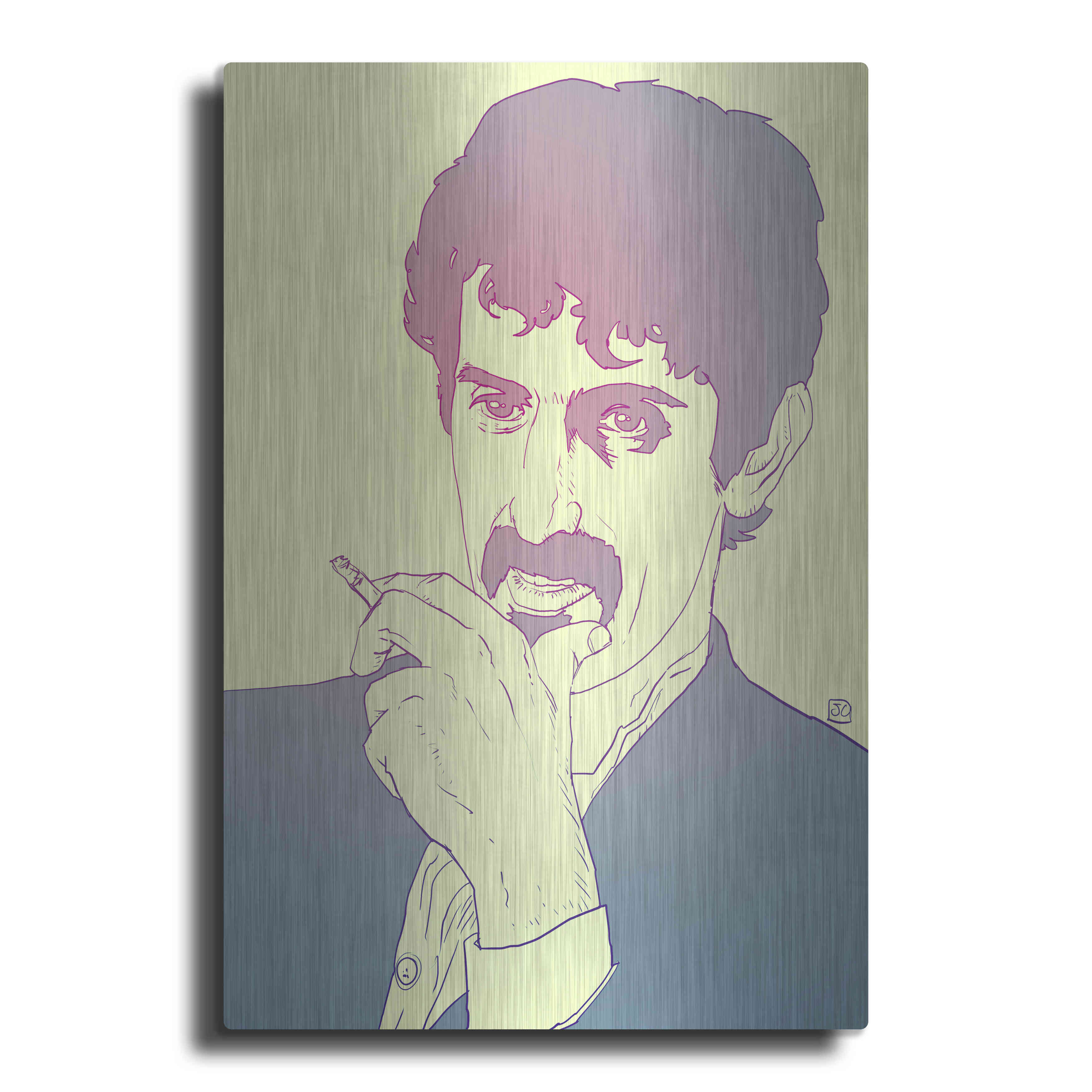 Latitude Run® Luxe Metal Art 'Frank Zappa' By Giuseppe Cristiano Frank ...