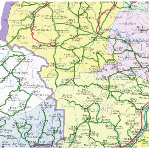 Williston Forge Postcode Wall Map Of Sweden - Picture Frame Graphic Art ...