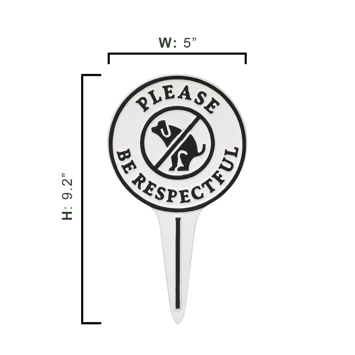 Symple Stuff Krause Please Be Respectful Garden Sign & Reviews | Wayfair