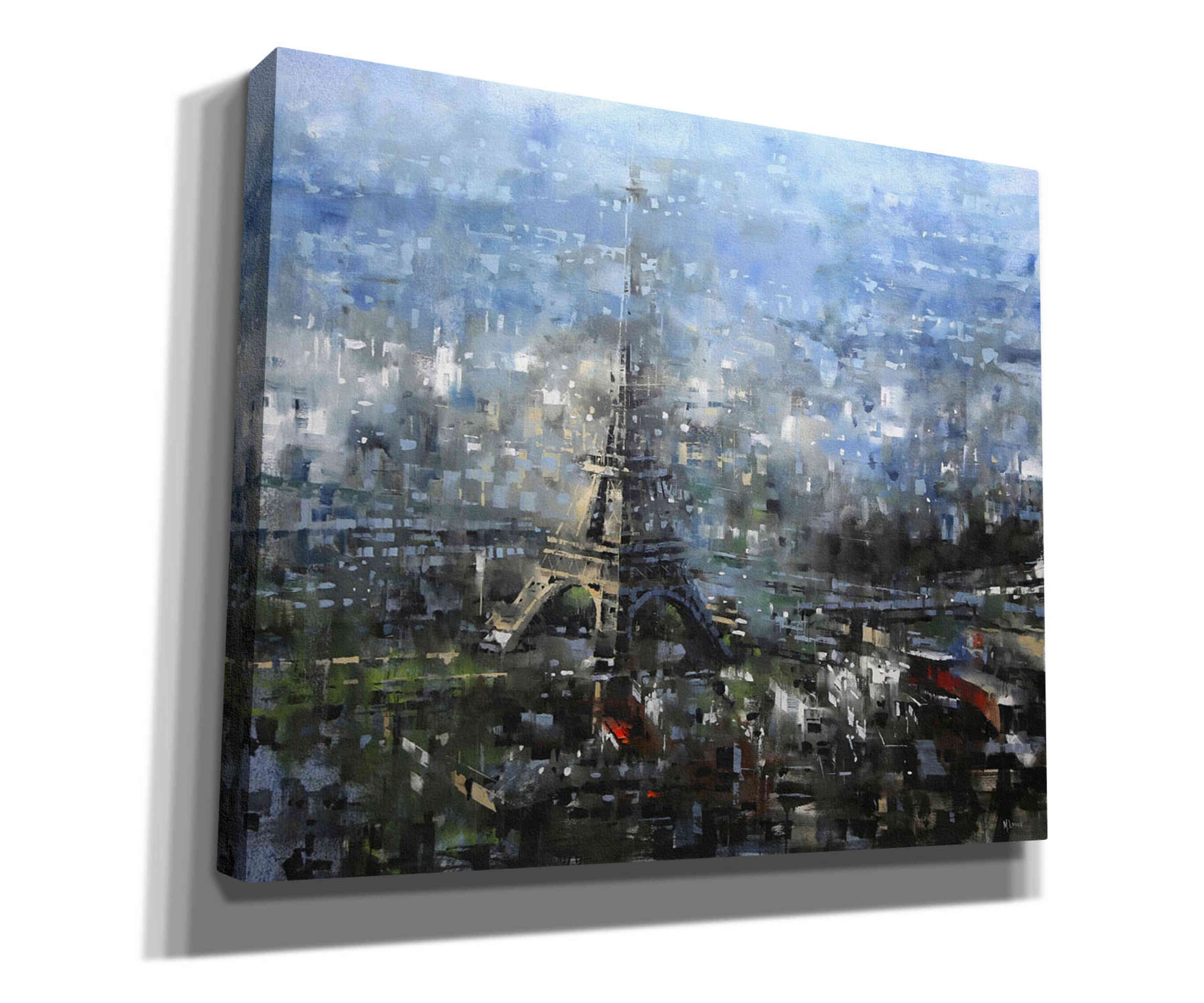 Winston Porter Blue Paris by Mark Lague - Wrapped Canvas Painting | Wayfair